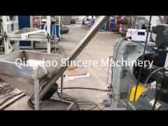 PE PET 플라스틱 재활용 granulating 라인 단일 나사 extruder 기계
