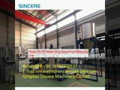 Plastic PE PP PVC Pelletizing Line Water Ring Recycling Extrusion