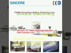 ABS PS PC PET PMMA PP Single Layer Sheet Extruder Machine Production Line