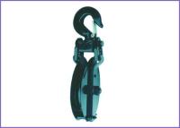 China B100 Korean Type Double Open Single Sheave Pulley Block with Hooks for sale