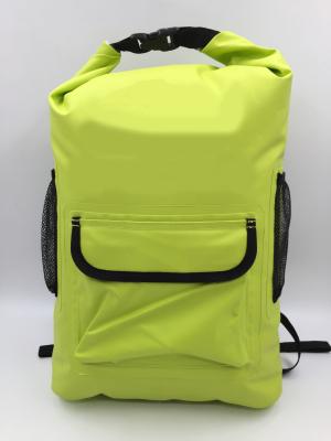 China 20L de gele 500D-Openluchtproducten van pvc maken Beschikbare Rugzakoem/ODM waterdicht Te koop