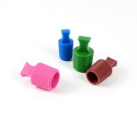 China Colorful Soft Silicone Thread Plug Stopper Plastic Profiles Customized for sale