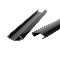 China Customized Size PVC Decorative Profile Black Plastic for sale
