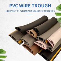China Brown Architecture PE Profile Customization PVC Cable Trunking Plastic Profiles for sale