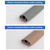 China Brown Architecture PE Profile Customization PVC Cable Trunking Plastic Profiles for sale