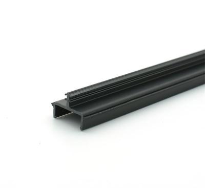China Matte Black Fixed Panel Shower Door Deep U-Channel Profile Plastic Customized for sale