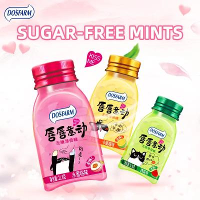 China 21.8g Colorful Bottle Customized Flavor OEM Service Sugar Free Vitamin C Healthy Mint Candy After Dinner Mints for sale