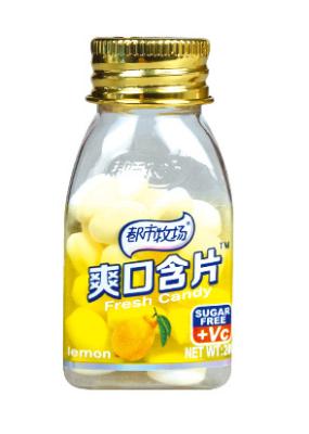 Cina il pacchetto Colleen Fitzpatrick della bottiglia 20g zucchera il sorbitolo fresco della menta del pepe della caramella del limone libero delle caramelle alla menta in vendita
