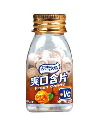 China Adults Original Sugar Plum Candies / Sweets Small Vitamin C Chewable Tablets for sale