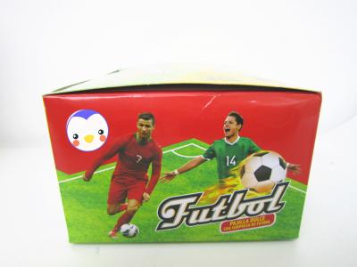 China World Cup Multi Fruit Flavor CC Stick Candy With Tattoo Stick And Soccer Whistle for sale