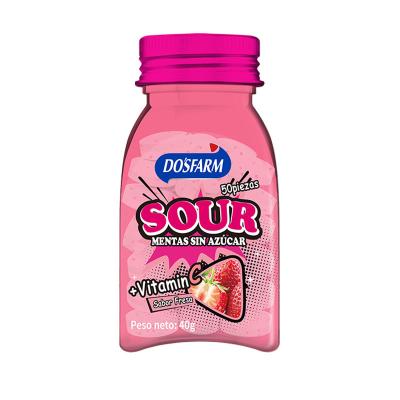 China Watermelon Sour Mints Round Shape Healthy Hard Candy Kosher Certifications for sale