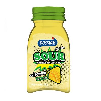 China Mango menta agria pastillas de menta sin azúcar caramelos menta personalizada en venta