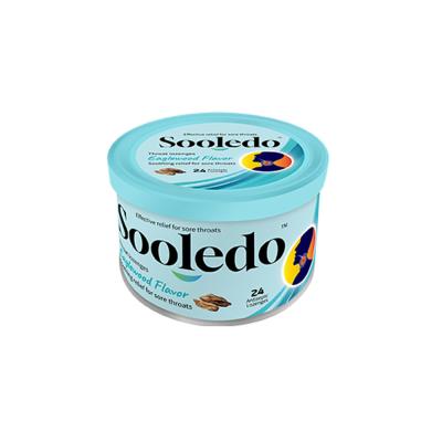China Iron Tin Box Throat Lozenges Eucalyptus Flavor With Candy Shape for sale