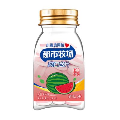 China Minte de melancia Doces deliciosos sem açúcar com adoçantes Ingredientes e baixo teor de gordura e fibra proteica à venda