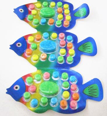 China OEM 2.8g Fish Shape Compressed Fruity Hard Candy / Colored Powdered Sugar for sale