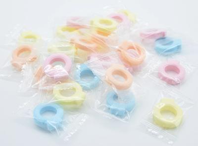 China 4g Diamond Shape Ring Compressed Candy Individual Packing Packed In Jar for sale