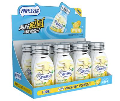 China Cooling Lemon In 38g Bottle Pack Sugar Free Mint Candy With Vitamin C for sale