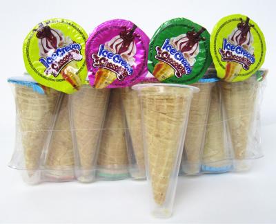 China OEM Ice Cream Cup With Chocolate Jam & Crispy Biscuits Sweet Snack for sale
