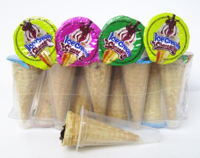 China OEM Ice Cream Cup With Chocolate Jam & Crispy Biscuits Sweet Snack for sale