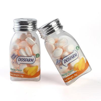 China Factory Price OEM Fresh Breath Mango Sugar Free Compressed Candy for sale