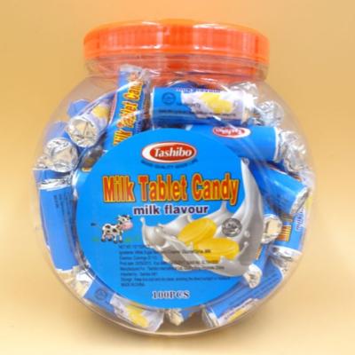 China Round Ring Roll Handmade Milk Tablet Candy 7g Alumimum Paper Packed for sale