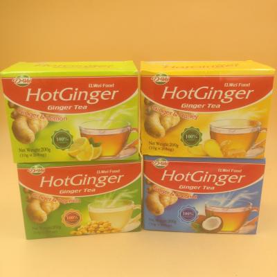 China Low Fat Soybean Ginger Tea Particle Instant Juice Powder For Cold for sale