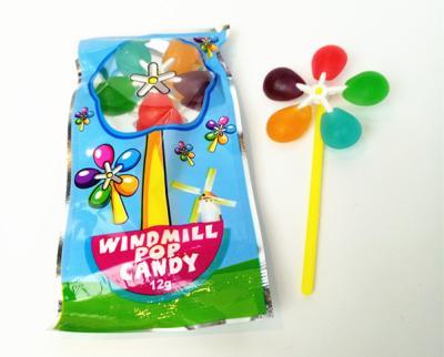 China 10g Windmill Shape Lolipop Candy Colorful Assorted Fruit Flavor Hard Candy for sale