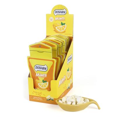 China El cubo oval de la vitamina C formó el paquete de Sacket de la tableta del sabor del limón del caramelo con la caja en venta