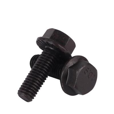Cina Grado 4.8/8.8/10.9 DIN Standard Hex Head Flange Bolti e dadi in finitura nera in vendita