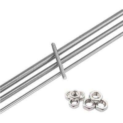 Cina Acciaio inossidabile in ottone 304 316 A2 A4 Gr 4.8 8.8 Plain Black Zinc Plated HDG DIN975 DIN976 Threaded Rod M4-M48 in vendita