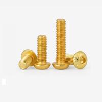 China M5-M100 Copper Brass ISO7380 Hex Socket Button Head Security Cap Screw Bolt for sale