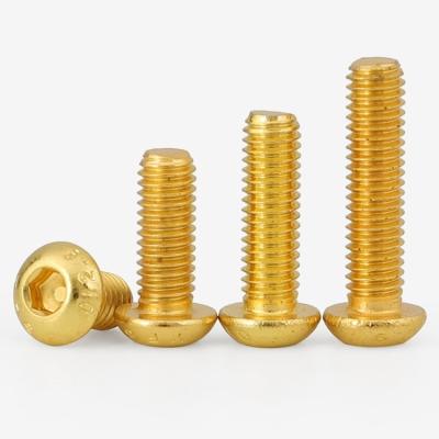 Cina M5-M100 rame ottone ISO7380 Hex Socket Button Head Security Cap Screw Bolt per industria in vendita