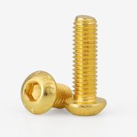 China M5-M100 Copper Brass ISO7380 Hex Socket Button Head Security Cap Screw Bolt for sale