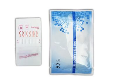 中国 尿検体の薬物乱用テスト キット、セリウムとコロイド5つのパネルの薬物検査のキットの金 販売のため