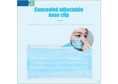 Cina I materiali di consumo 3 dell'ospedale maneggiano la maschera medica eliminabile 17*9.5cm non tessuto in vendita