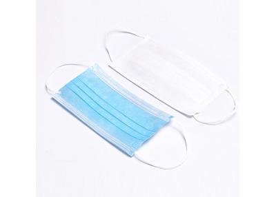 China 2 vouw 3 niet Geweven van Vouwearloop Beschikbare Medische Masker Chirurgische Gebruikende Blauwe Kleur Te koop