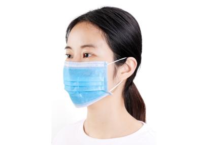 China 2 vouw 3 niet Geweven van Vouwearloop Beschikbare Medische Masker Chirurgische Gebruikende Blauwe Kleur Te koop
