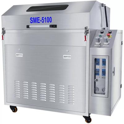 China SME-5100 Double-Station 1000mm Diameter Round Basket  jig cleaner Pneumatic Smt Soldering Wave Oven Pallet Cleaning Machine for sale