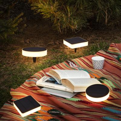 China 80LM Colorful Solar Ground Lights Outdoor1.5W Solar Floor Lamp With Mono Solar Panel for sale