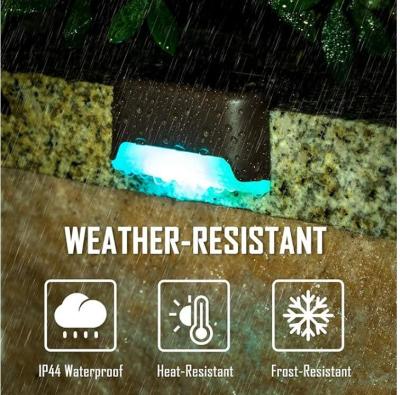 China Waterbestendige kleurenveranderende zonneheining lichten voor tuin, patio, trap, dek Te koop
