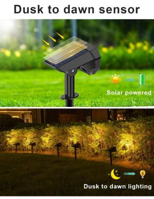 Cina Nuovo 4pc Set Ip65 Led Piana a energia solare Spike Spotlight Giardino Luce Per GiardinoPaesaggio in vendita