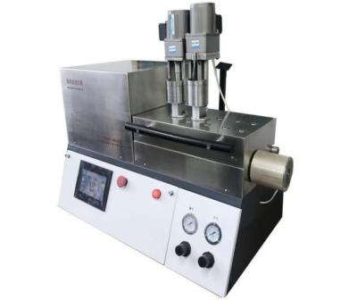 China Mini Lab Extruder with Co-rotating Conical Twin-screw 110V/220V and Temperature Range 0-300°C for Construction Materials for sale