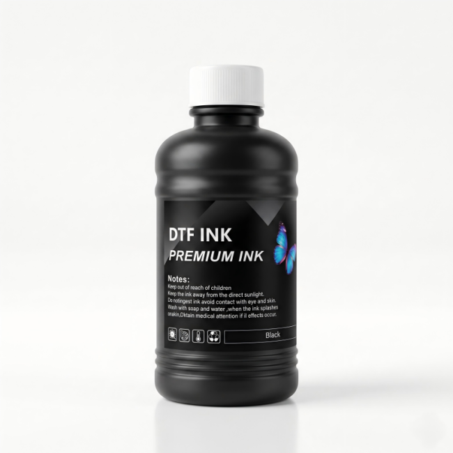 250ml DTF Black Ink bottle for garment printing