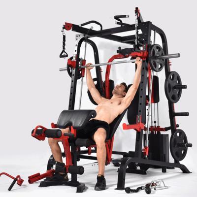 China Men's 70 Unit 9010DE Body Building Fitness Machine Gym Smith Machine with Weight Stack for sale