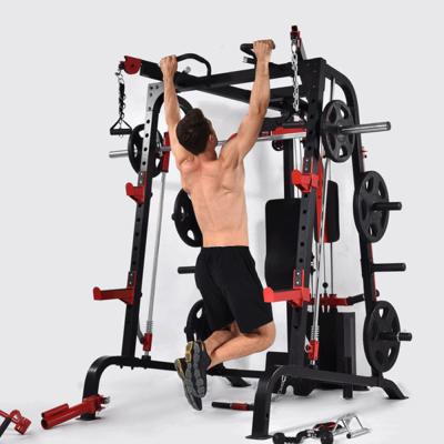 China Men's 70 Unit 9010DE Body Building Fitness Machine Gym Smith Machine with Weight Stack for sale