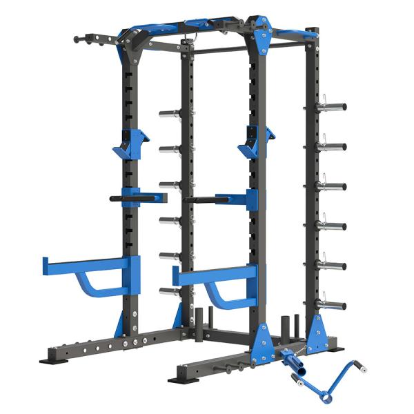 Quality Commercial Gym Equipment Red Power Squat Rack with Customizable and Durable for sale