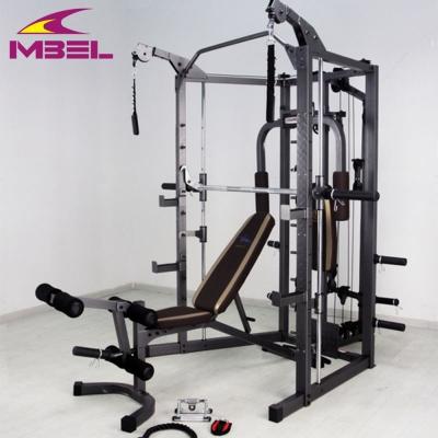 China 152 kg NW Grijs/Zwart Gymtoestel Smith Machine voor Krachttraining Te koop