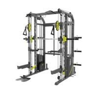 China Customized Multi Function Gym Adjustable Cable Gym Squat Rack with 90Lbs Weight Stack for sale