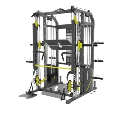 Cina Attrezzature per palestra a potenza regolabile per uso commerciale Allenatore funzionale Smith Machine Squat Rack in vendita