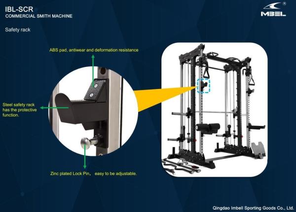 Quality Unisex Strength Machine Heavy Duty Commercial Smith Machine for Club 1408*2121 for sale